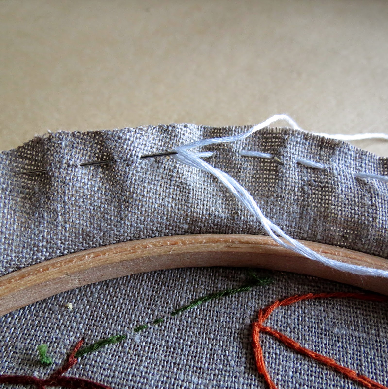 A little happy tutorial ~ How I back my Embroidery Hoops | A Little ...