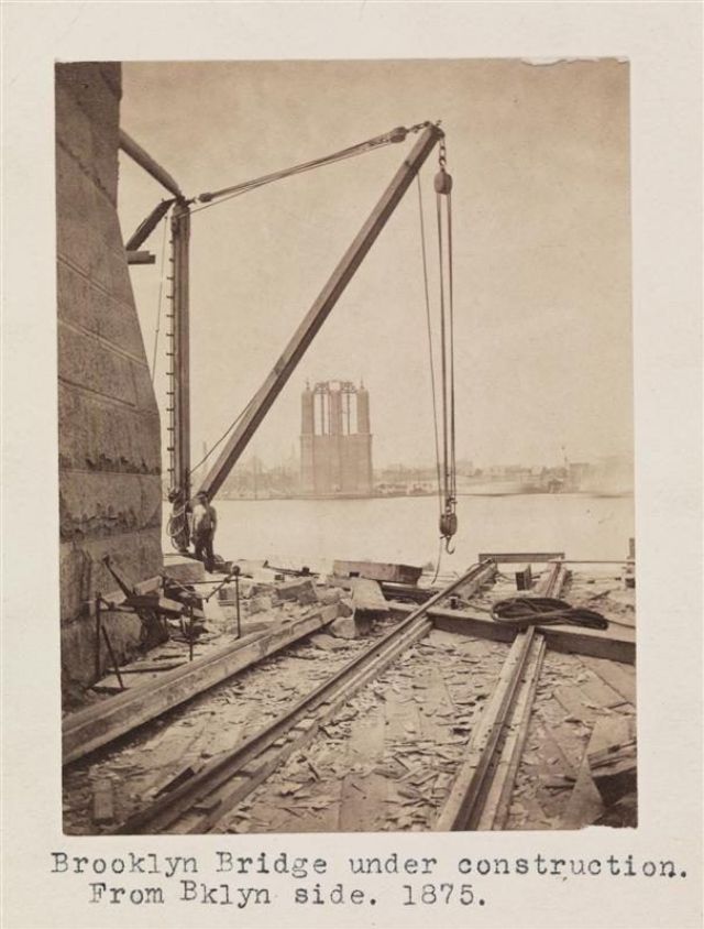 Amazing Photos of the Brooklyn Bridge Under Construction ~ Vintage Everyday