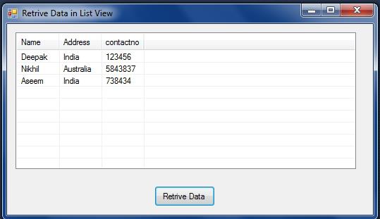 Dot Net Codes: How to Show Data from Database table into ListView ...