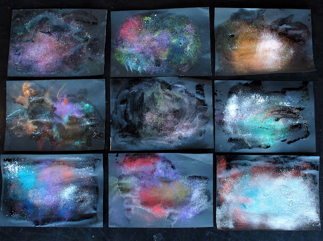 The Academy of Gentle Arts: Galaxy chalk drawings