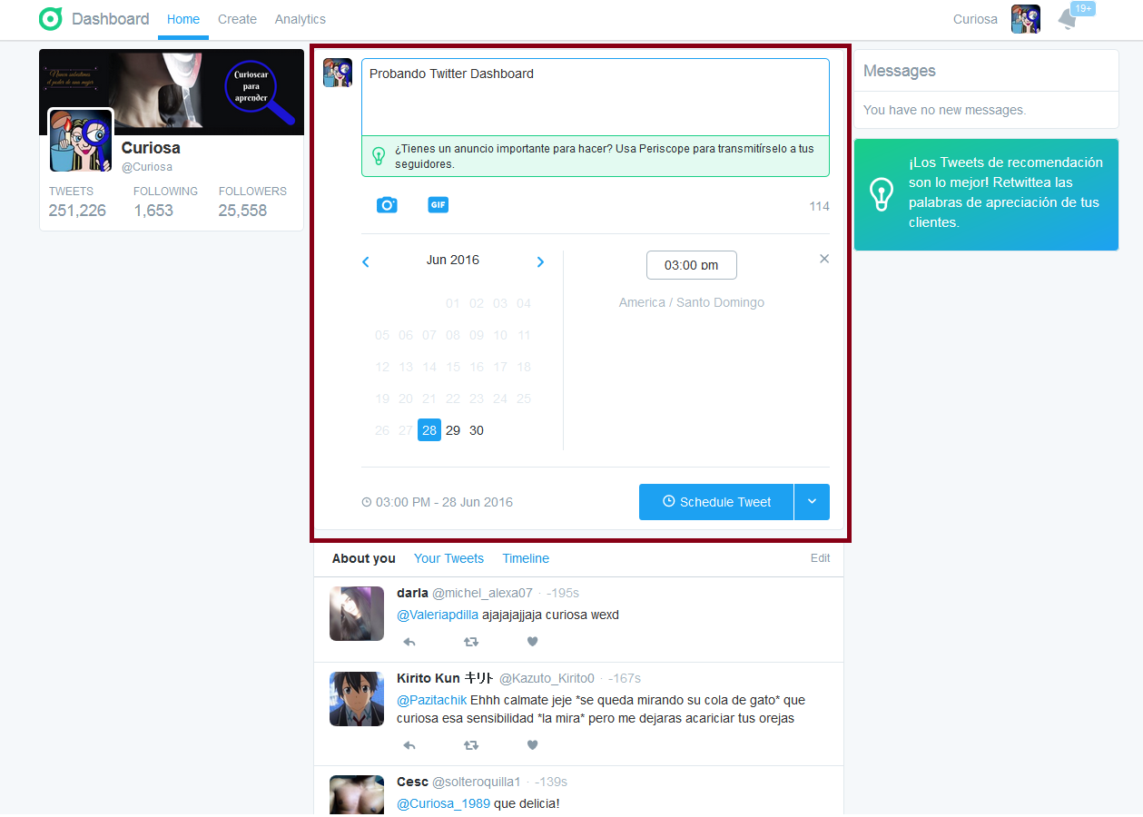 Twitter anuncia nueva herramienta para programar Tweets ~ Curioseando