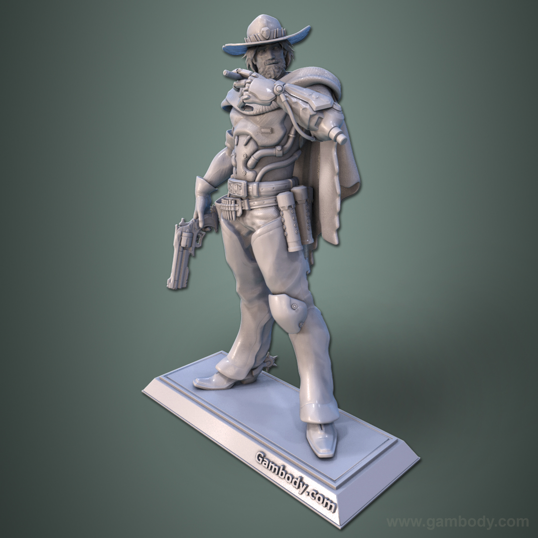 Overwatch - McCree 3D Model | Static Figurine | 3D Printing Designs