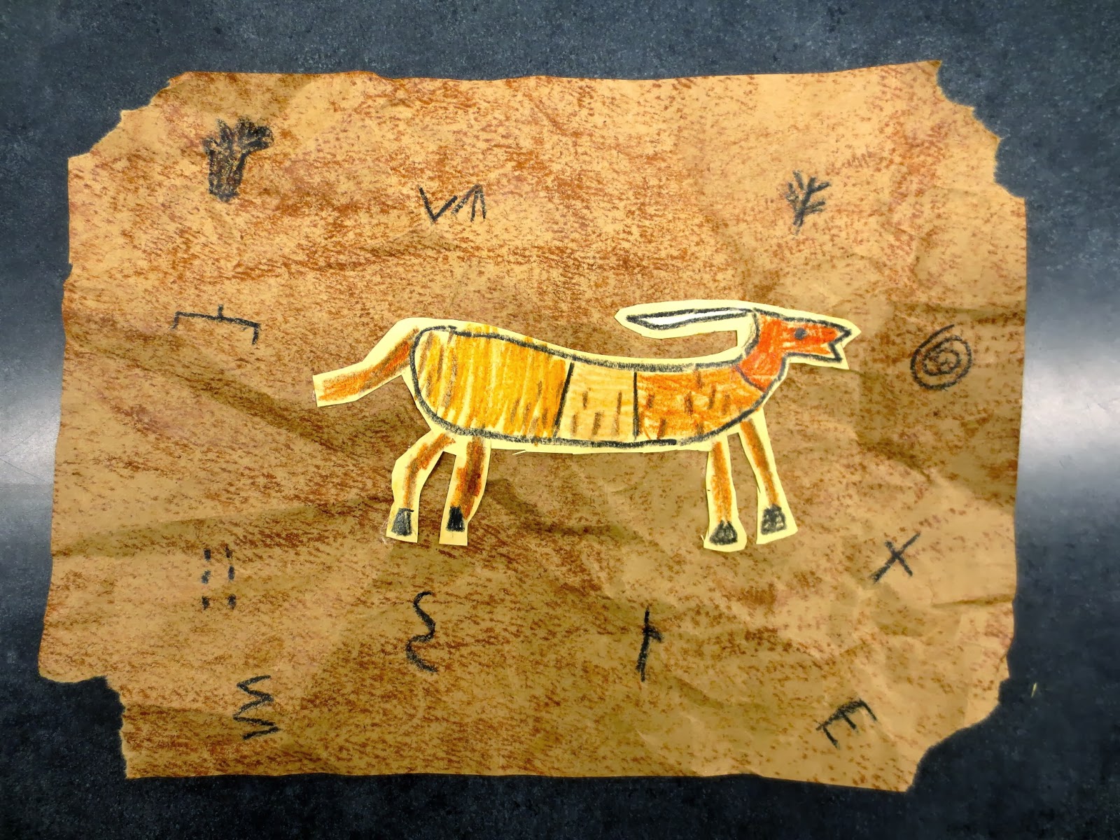 Zilker Elementary Art Class: Third Grade Cave Art