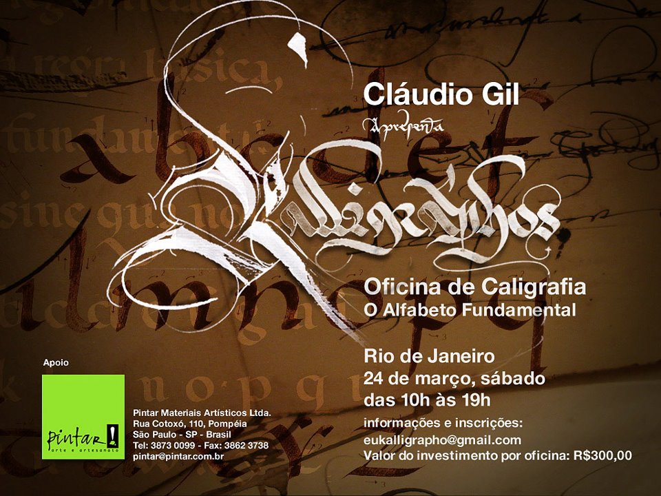 Livro-Poster Canção: Oficina de Caligrafia com Claudio Gil