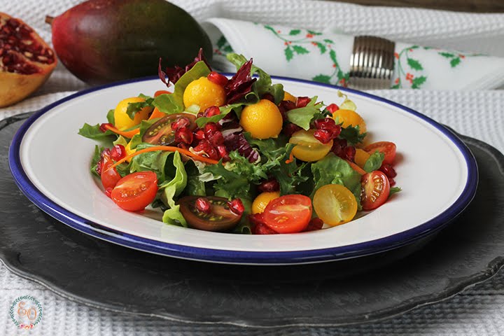 ENSALADA DE MANGO CON GRANADA | El jardín de mis recetas