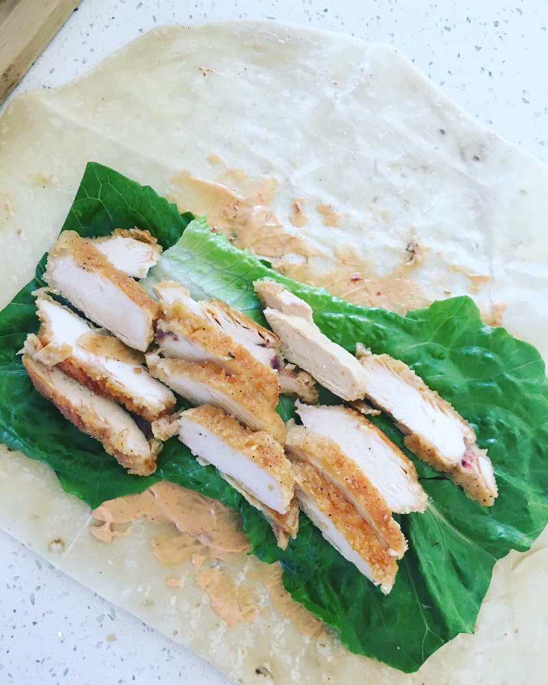 Wraps de pechuga picante - Delirios de Cocina