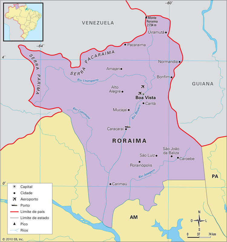 Blog de Geografia: Mapa de Roraima