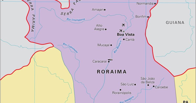 Blog de Geografia: Mapa de Roraima