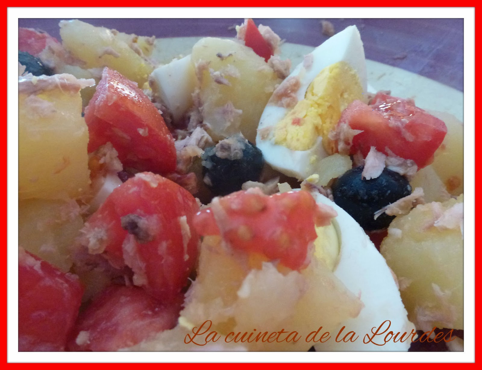 LA CUINETA DE LA LOURDES: AMANIDA DE PATATA / ENSALADA DE PATATA