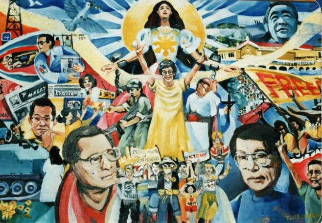 Artist spreads message: Aquino legacy after EDSA revolution leaves many ...