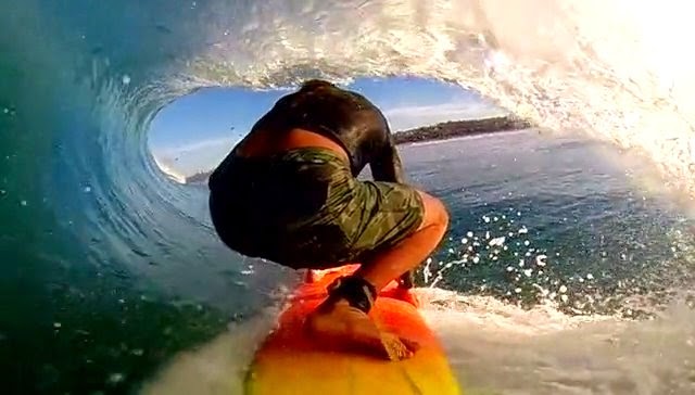 Derek Dunfee en el tubo