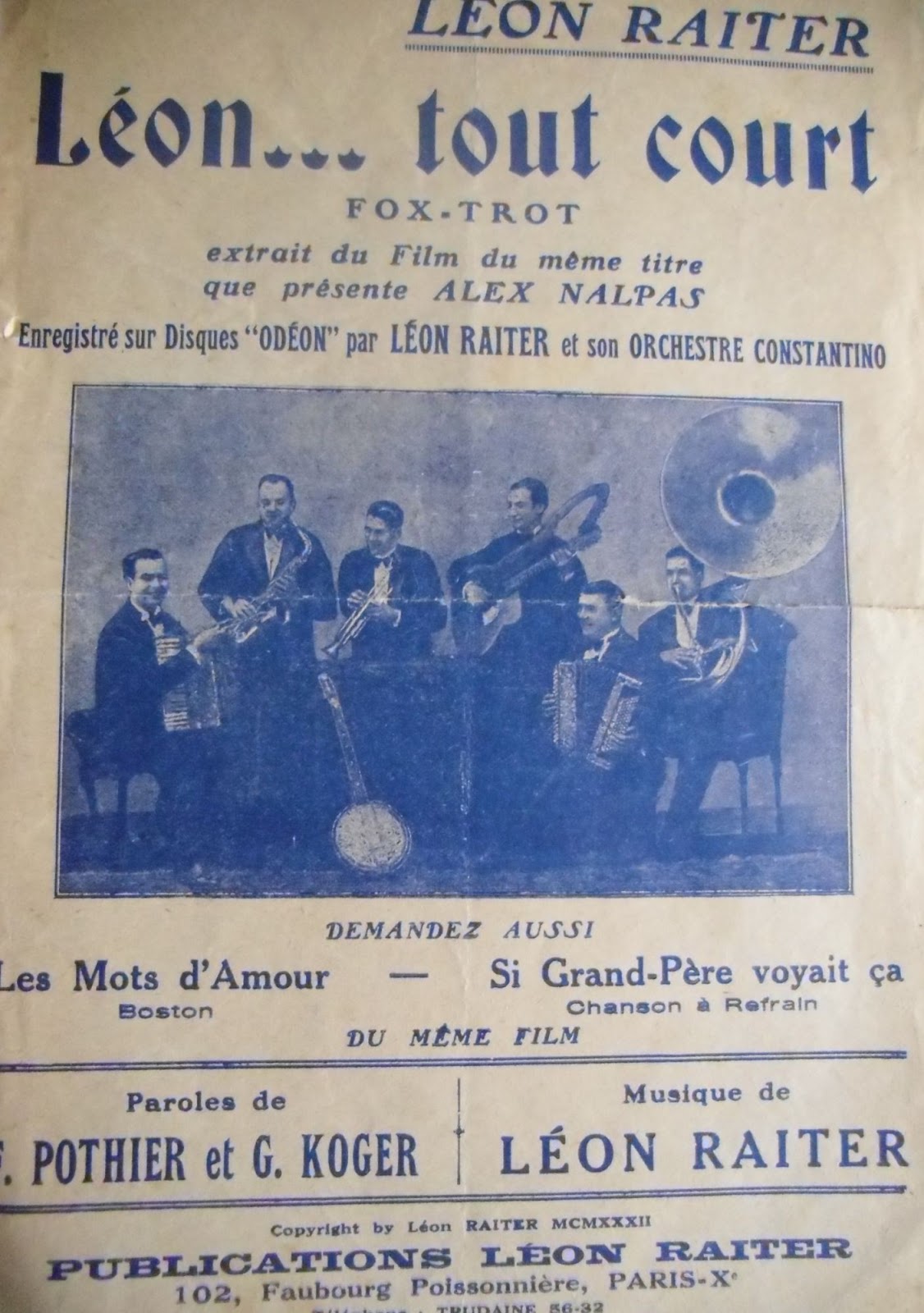 Vivonzeureux!: LEON RAITER : Léon... tout court