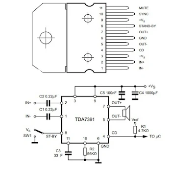 TDA7379 TDA7377 TDA7375 TDA7297 TDA7391 TDA7292 Board Schematic