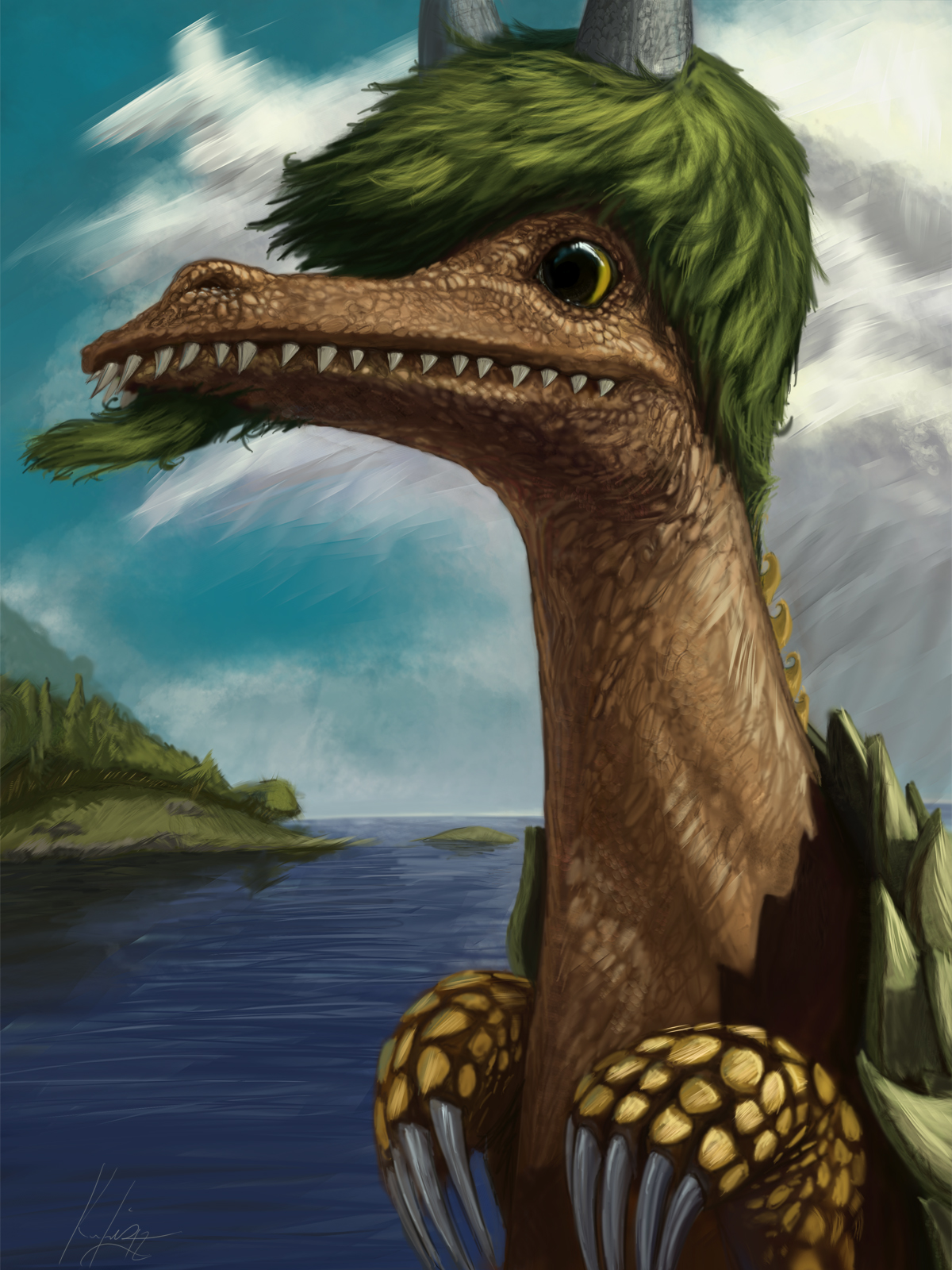 Art of Kurtis Aikins: Where the wild things are Sea Monster