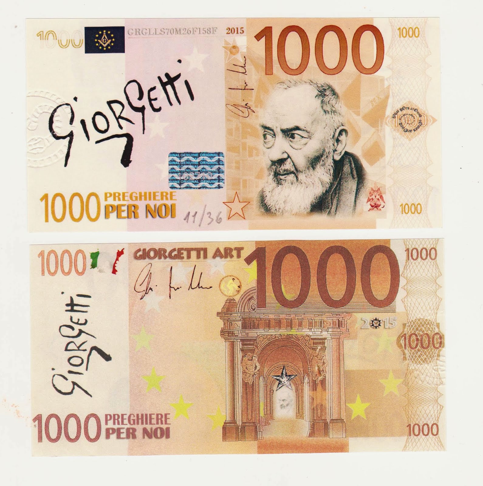 I Segreti della Banconota di Padre Pio: Ecco l'artista italiano più ...