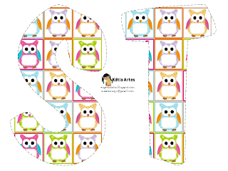 Alfabeto con búhos de colores. - Oh my Alfabetos!