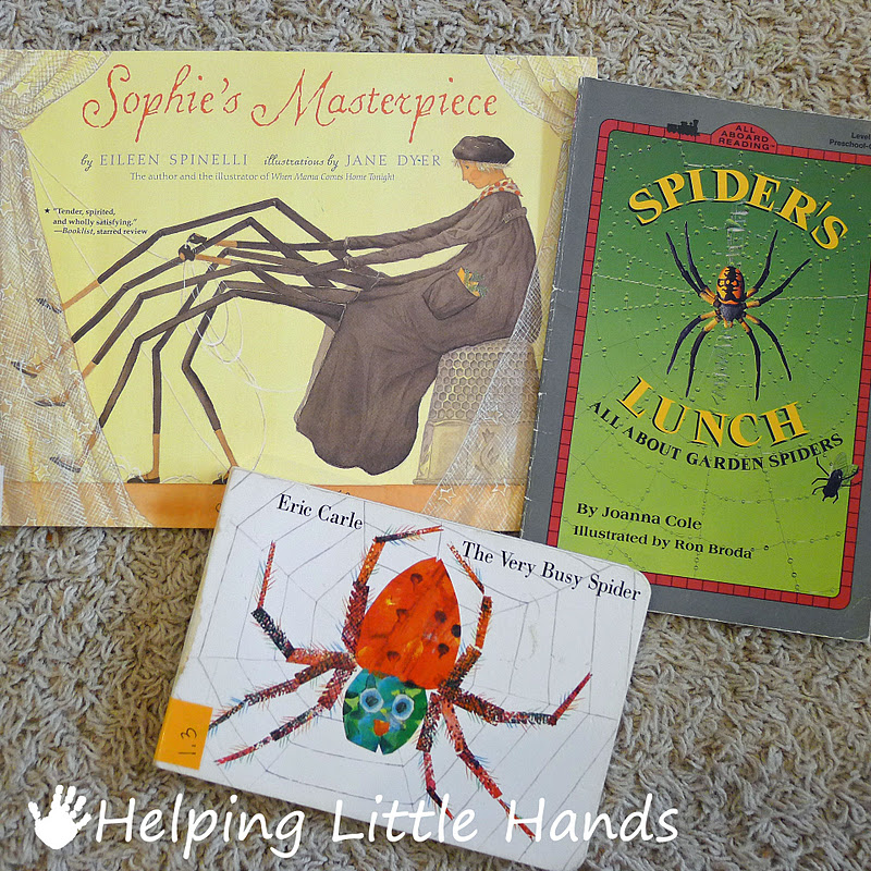 Pieces by Polly: 5 Minute Pudding Spider Webs and Favorite Spider Books