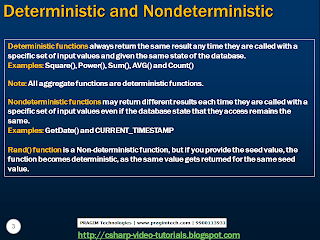 Sql server, .net and c# video tutorial: Part 33 – Functions – Important ...