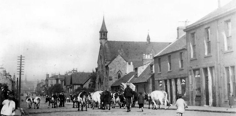 Tour Scotland: Old Photograph Bank Street Coatbridge Scotland