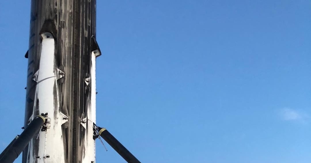 Friends of NASA: SpaceX Falcon Heavy Booster Rockets Post-landing