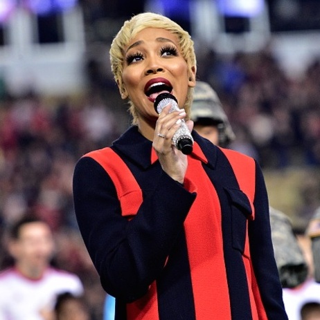 Monica sings National Anthem - Toya'z World