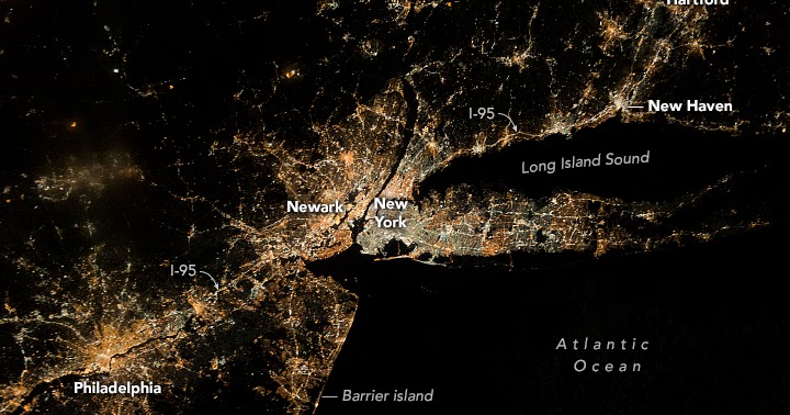 Friends of NASA: Northeastern United States at Night | International ...