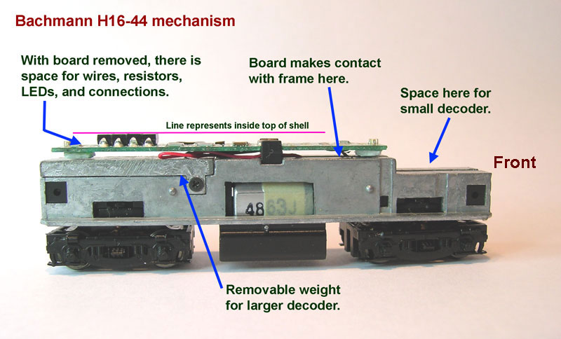 N Scale DCC Decoder Installs: DZ123 in a Bachmann H16-44