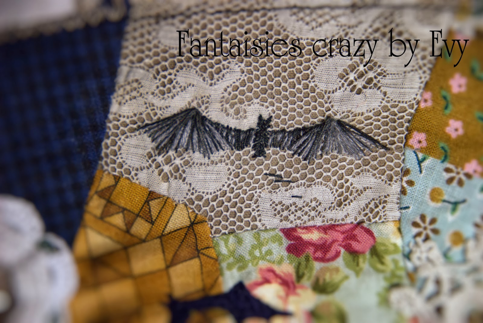 Fantaisies Crazy by Evy: Halloween crazy quilting