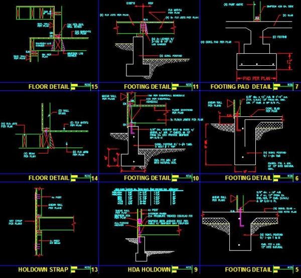 CAD Drawings Free Download: Construction Details 1 - CAD Drawings Download