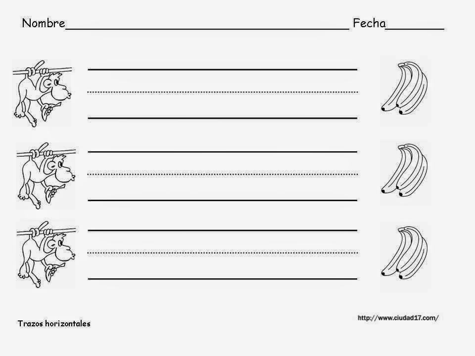 INFANTILES DE ANA V.: GRAFOMOTRICIDAD: EL TRAZO HORIZONTAL