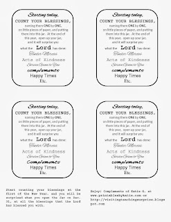 Visiting Teaching surprise!: Count your blessings jar labels