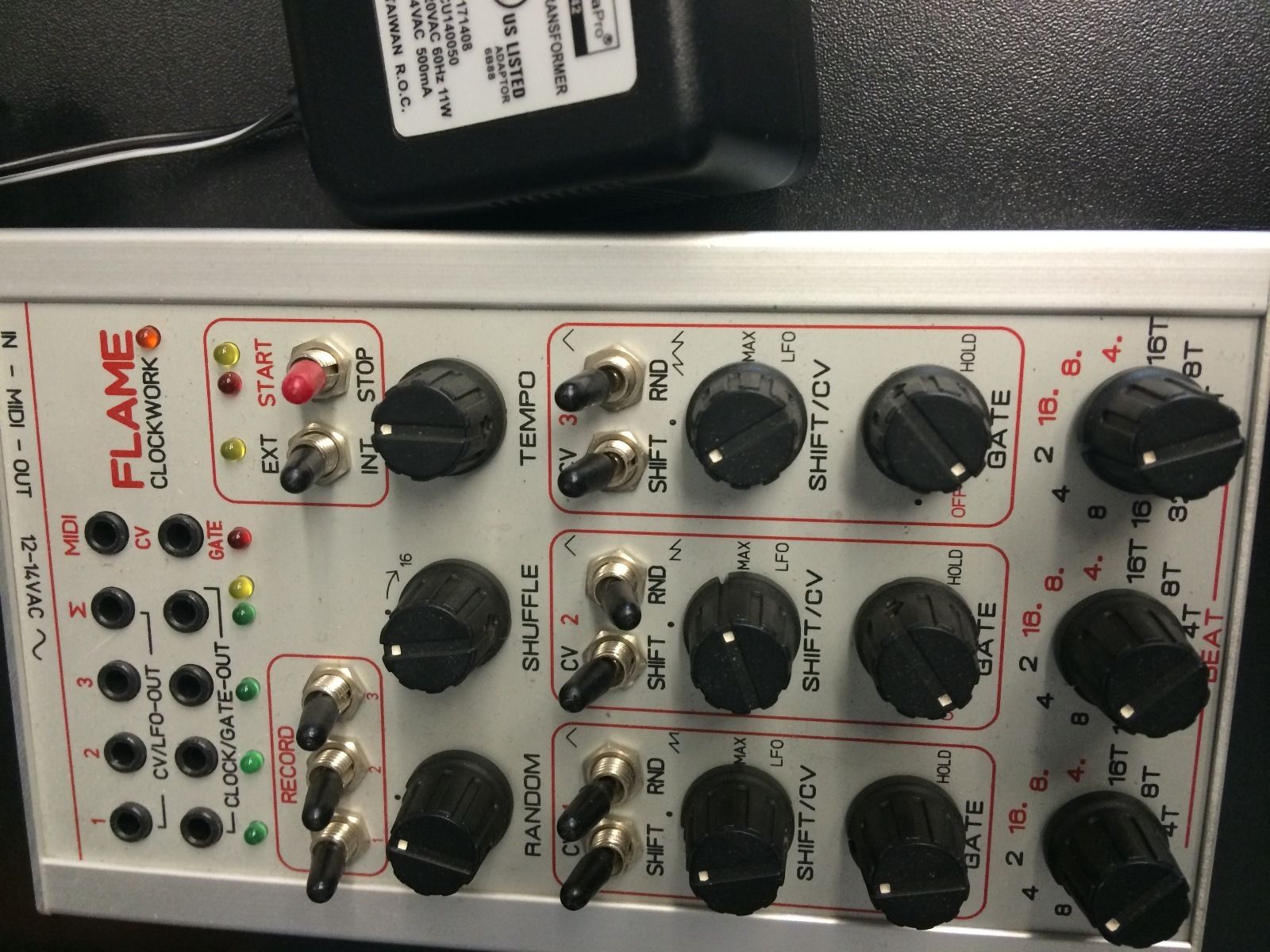 MATRIXSYNTH: Flame Clockwork Midi CV Clock Divider