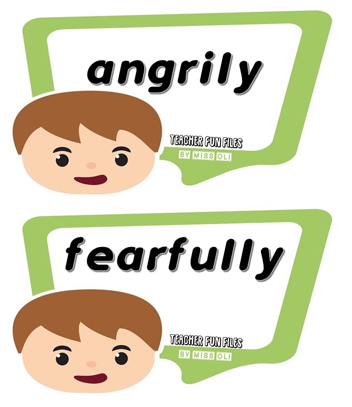 Teacher Fun Files: Adverbs Flashcards