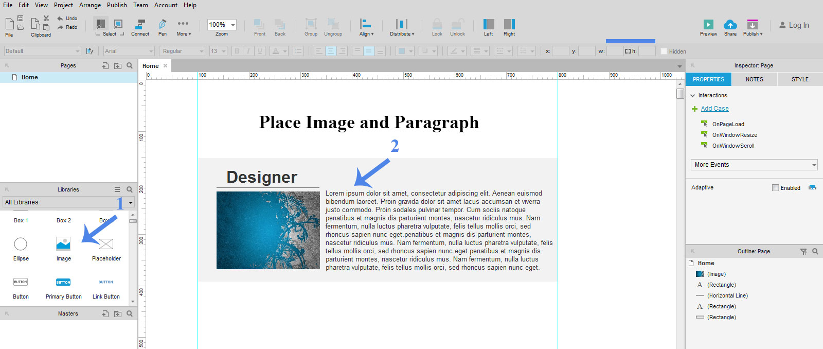 UI/UX Design: TAB CONTROL Using Axure RP 8
