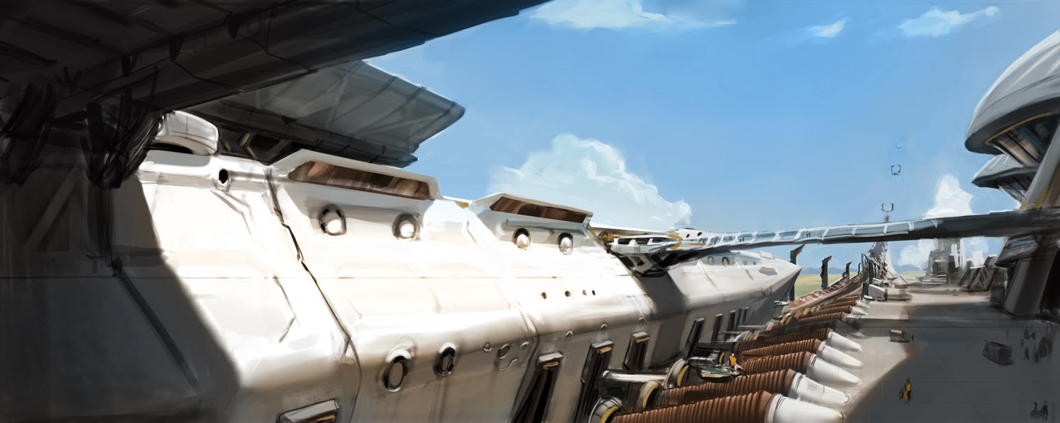 Brandon Jones Art: SPACE TRAIN - An electromagnetic railgun to escape ...