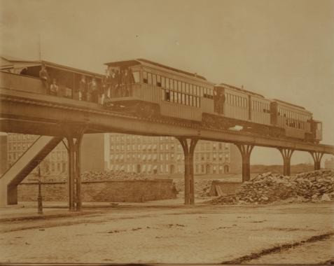 New York - History - Geschichte: 9th Avenue Elevated Railway in the ...