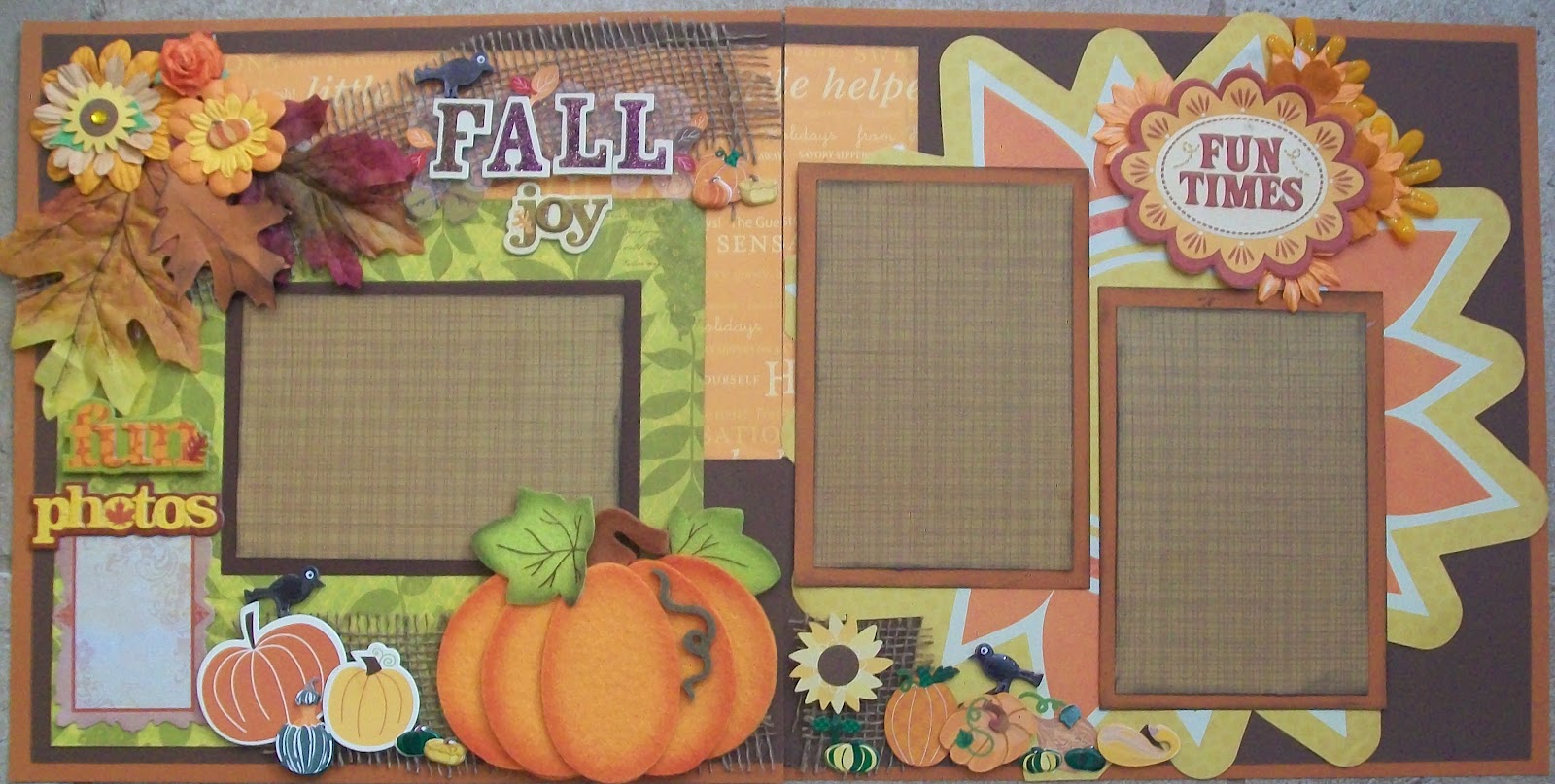AMAZING GRACE Paper Crafts: More Fall layouts!