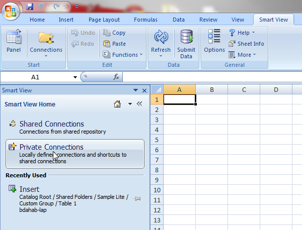 OBIEE in IL: OBIEE - creating new SmartView connection