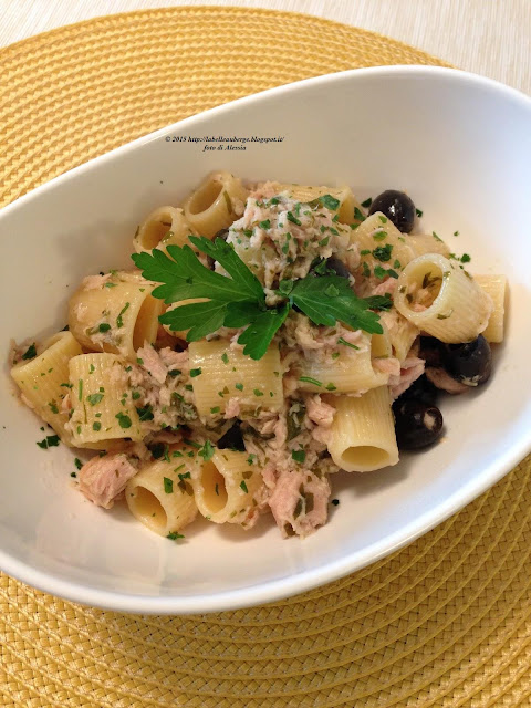 La Belle Auberge: Mezzi paccheri al tonno e limone