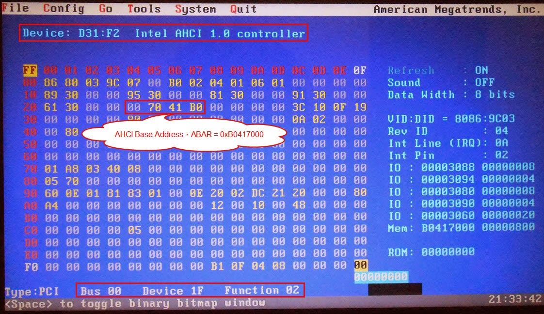 iInfo 資訊交流: 用RU在DOS或UEFI下，對SATA Controller下ATA Command取得HDD與ODD資訊(2)