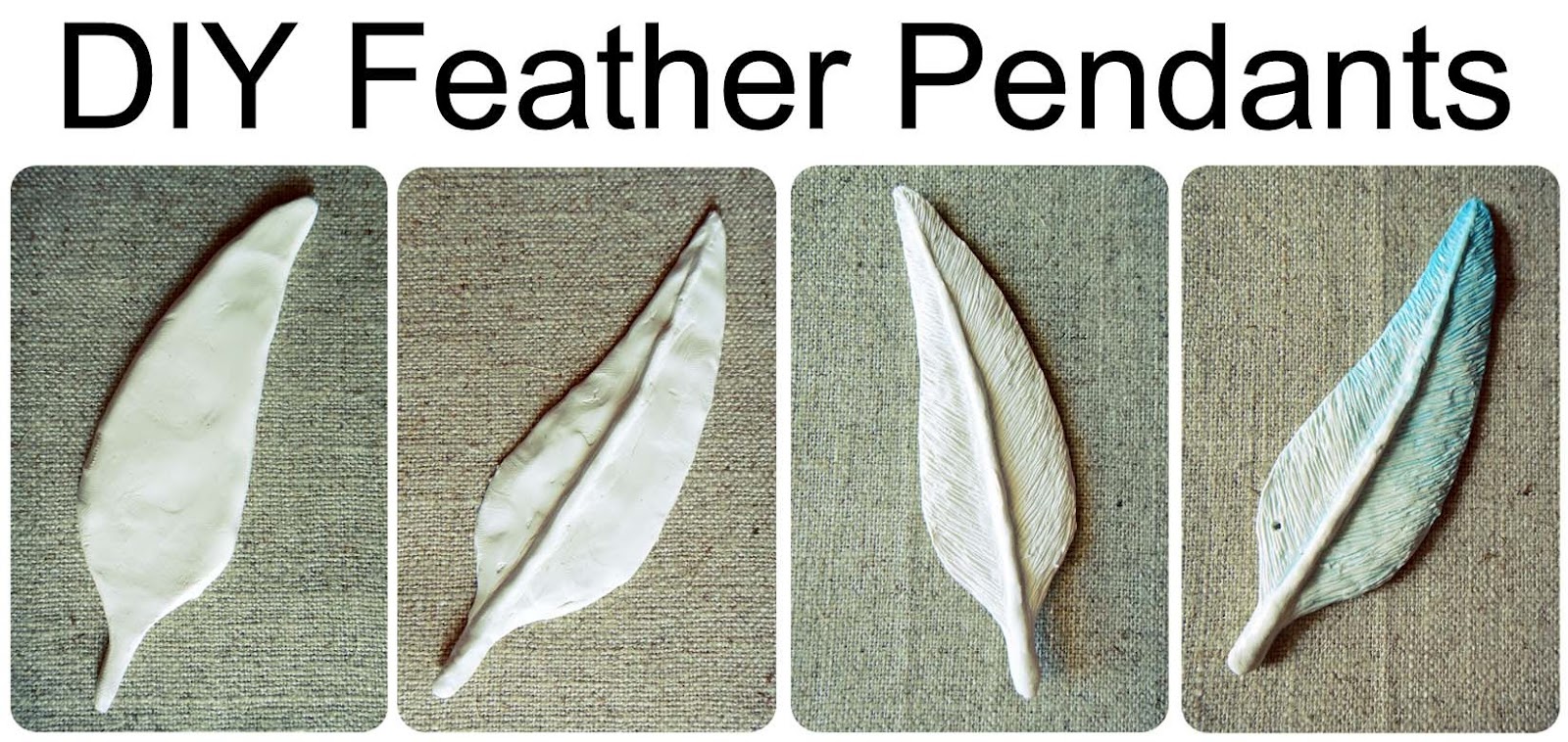 The Gilded Hare: diy dip-dyed feather pendant