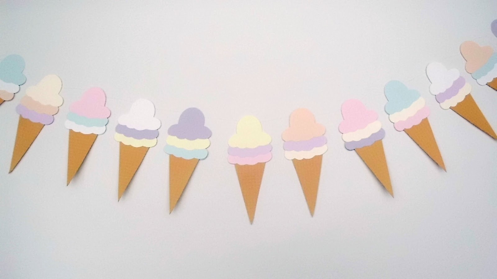 Handmade Paper-Heaven: Paper ice cream banner / Ghirlanda inghetata