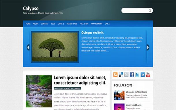Free Grunge Blue Gray Jquery Wordpress Theme