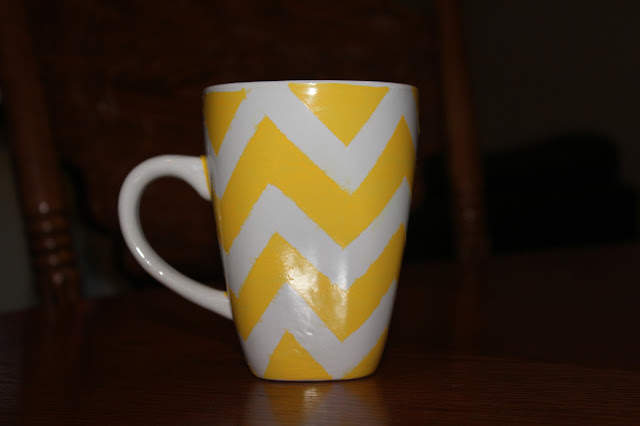 home is where the heart is: DIY Chevron Mug