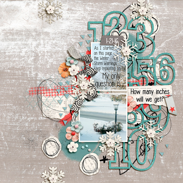 January Calendar, 1-10 Templates and Overlays / Scrapping with Liz