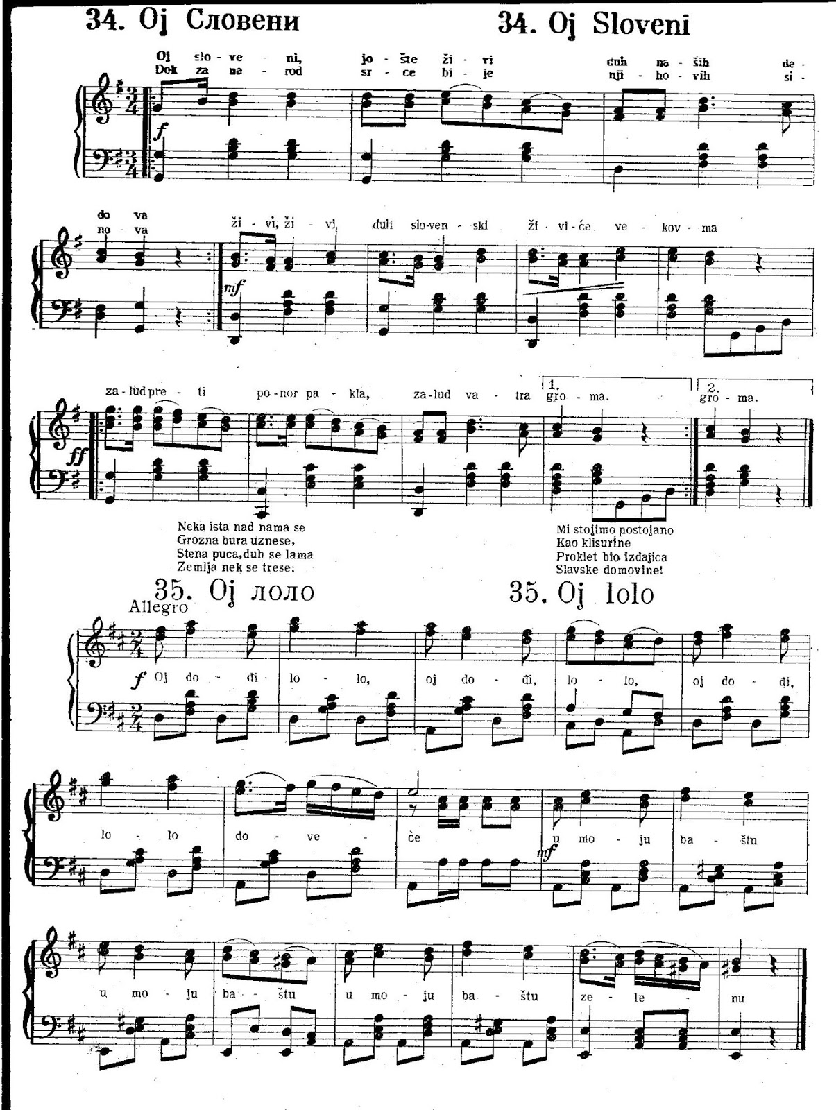 Scores for Balkan music Note za Harmoniku Violinu