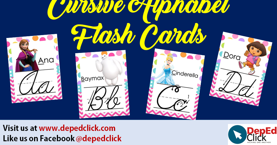 CURSIVE ALPHABET FLASH CARDS IM's (READY TO PRINT) - DepedClick