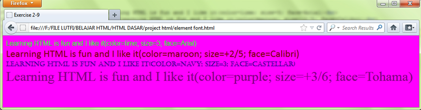 Element Font Making The Display More Attractive Basic HTML element-font-making-the-display-more-attractive-basic-html