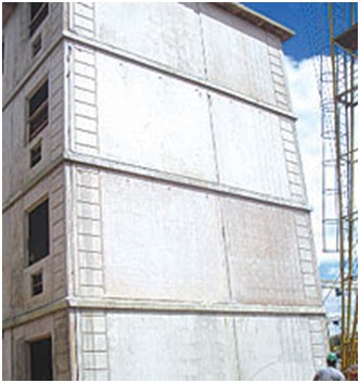 Engenharia's portfólio: Paredes de concreto pré-fabricadas.
