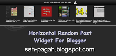 Cara memasang widget random post horisontal efek show hide untuk ...